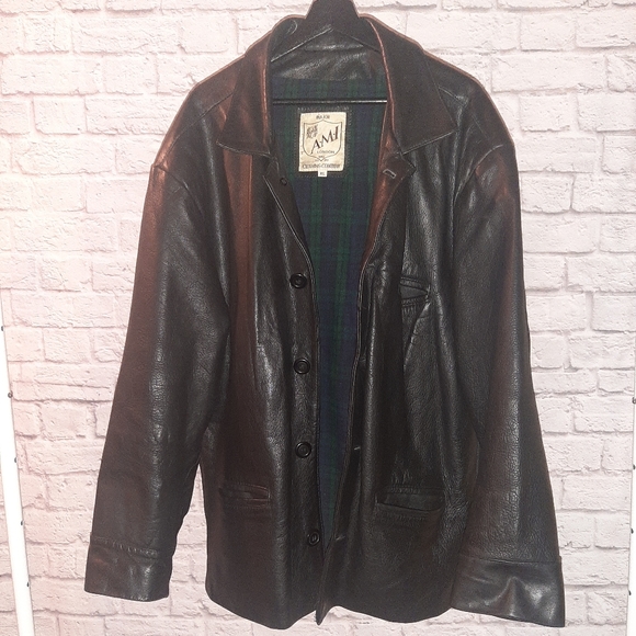 AMI London | Jackets & Coats | Vintage Leather Leisure Jacket By Ami ...